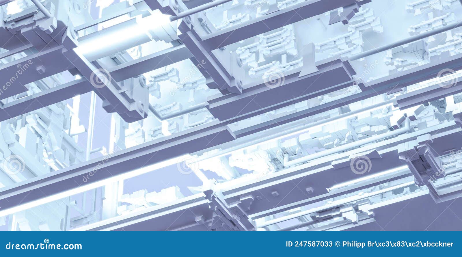 White Bright Laser Light Cube Geometric Shape Surface 3d Render ...