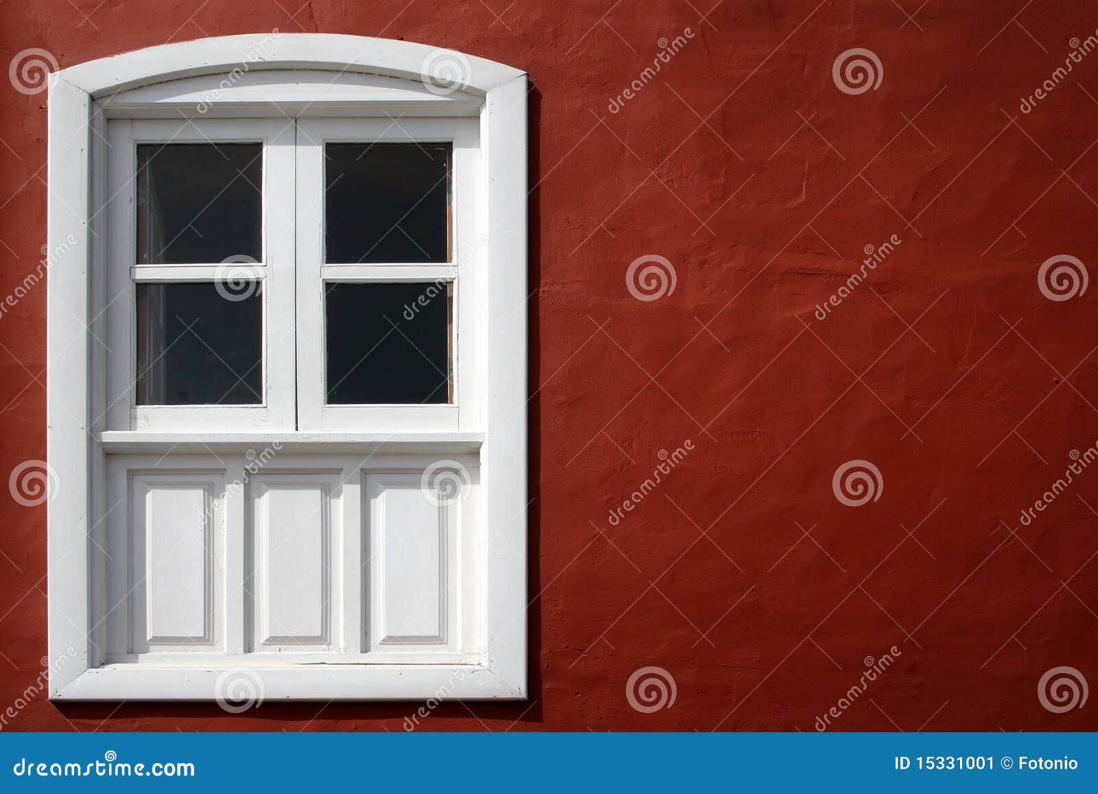 White and Bright Window in a Red Wall. Stock Image - Image of color ...