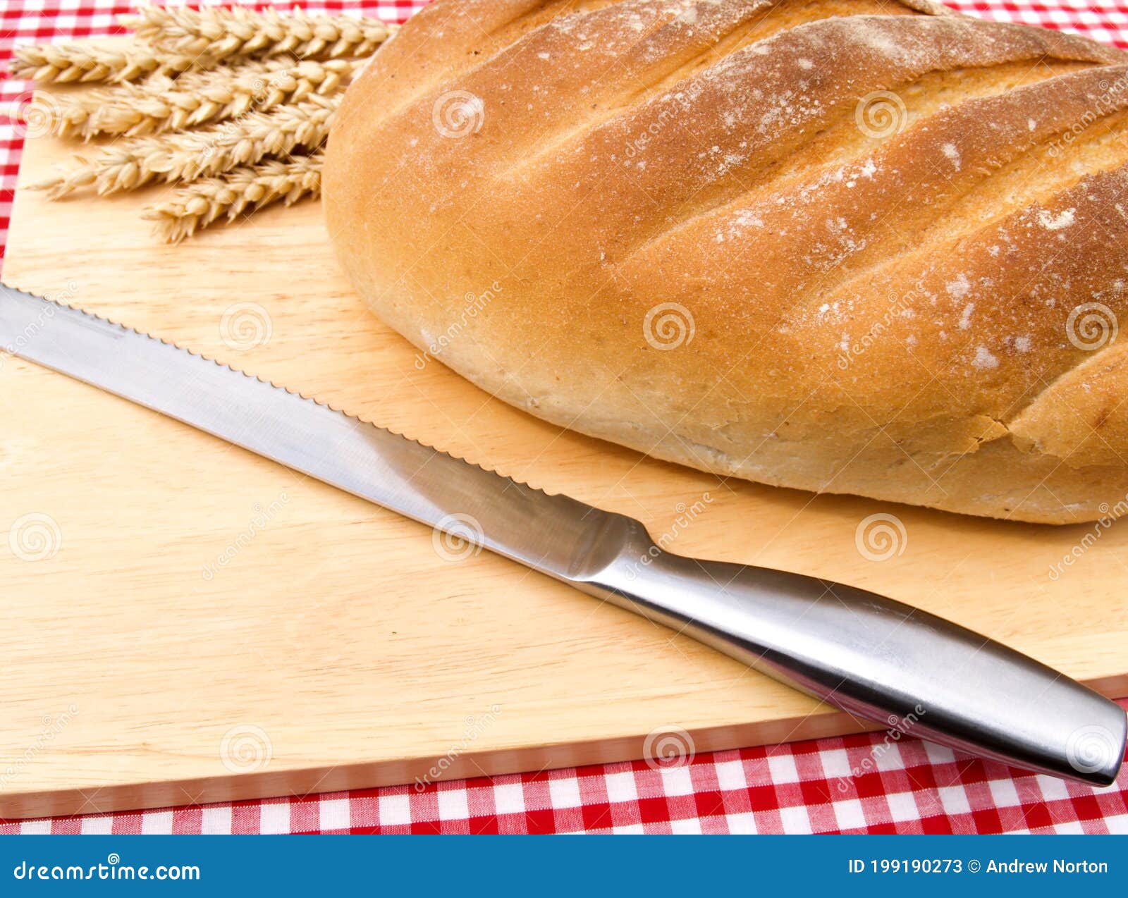 White British Loaf of Bread Stock Image - Image of board, bakery: 199190273