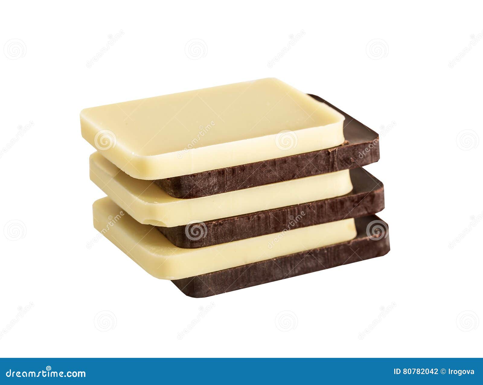 White And Brown, Dark Chocolate Bar In A Row Layers Royalty-Free Stock ...