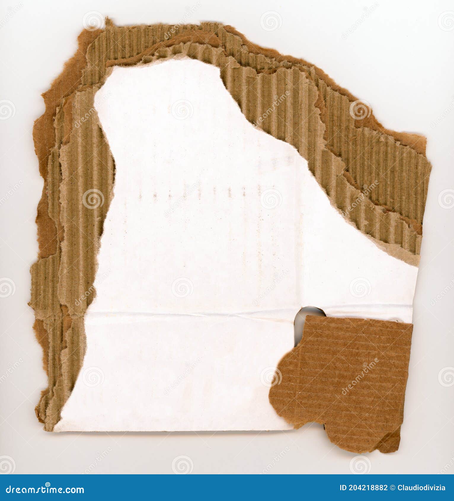 White and Brown Layered Corrugated Cardboard Texture Background Stock ...