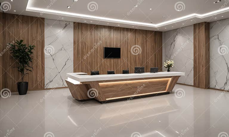 White and Brown Reception Table Stock Illustration - Illustration of ...