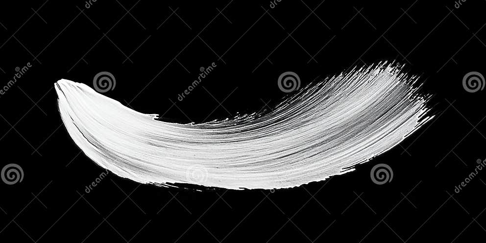 A White Brushstroke on a Black Background, Showcasing Artistic ...