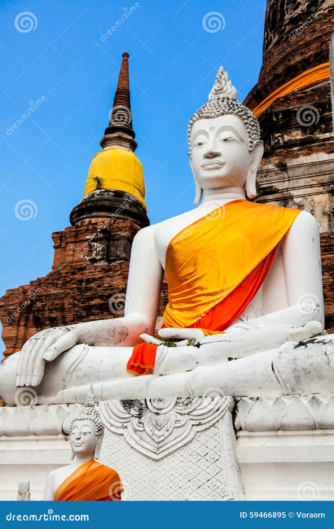 White Buddha stock image. Image of religious, buddhism - 59466895