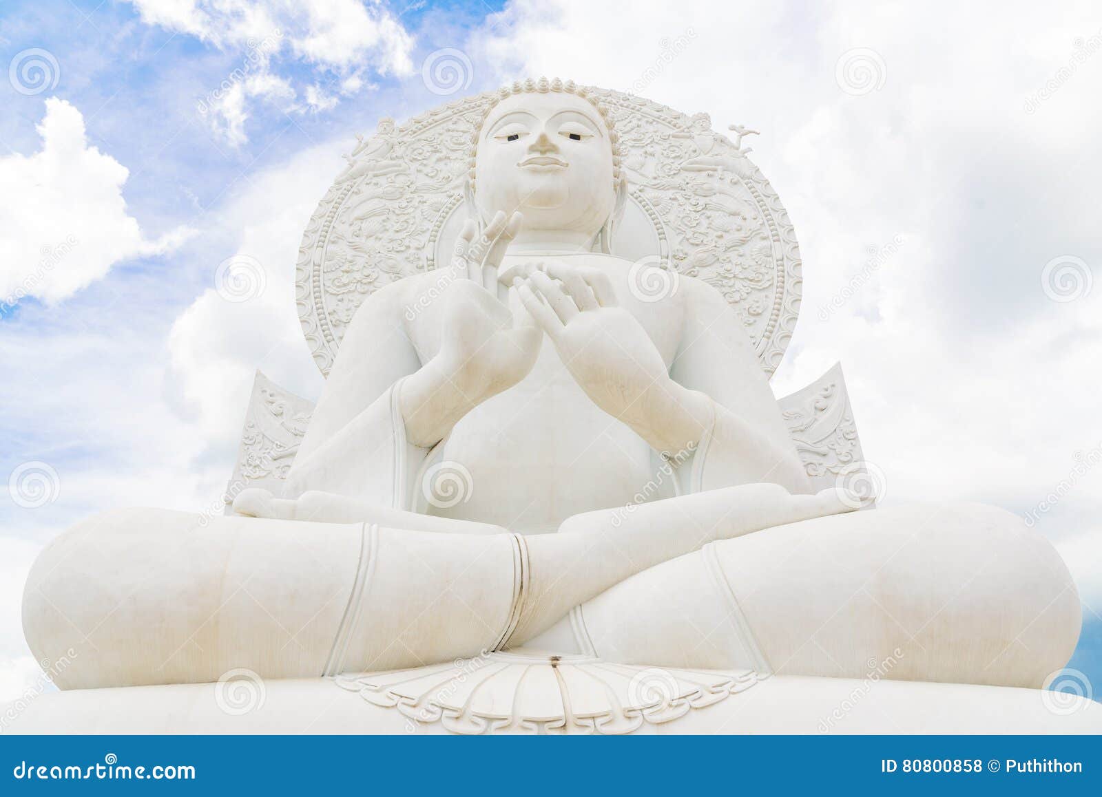 The White buddha image. stock photo. Image of sculpture - 80800858