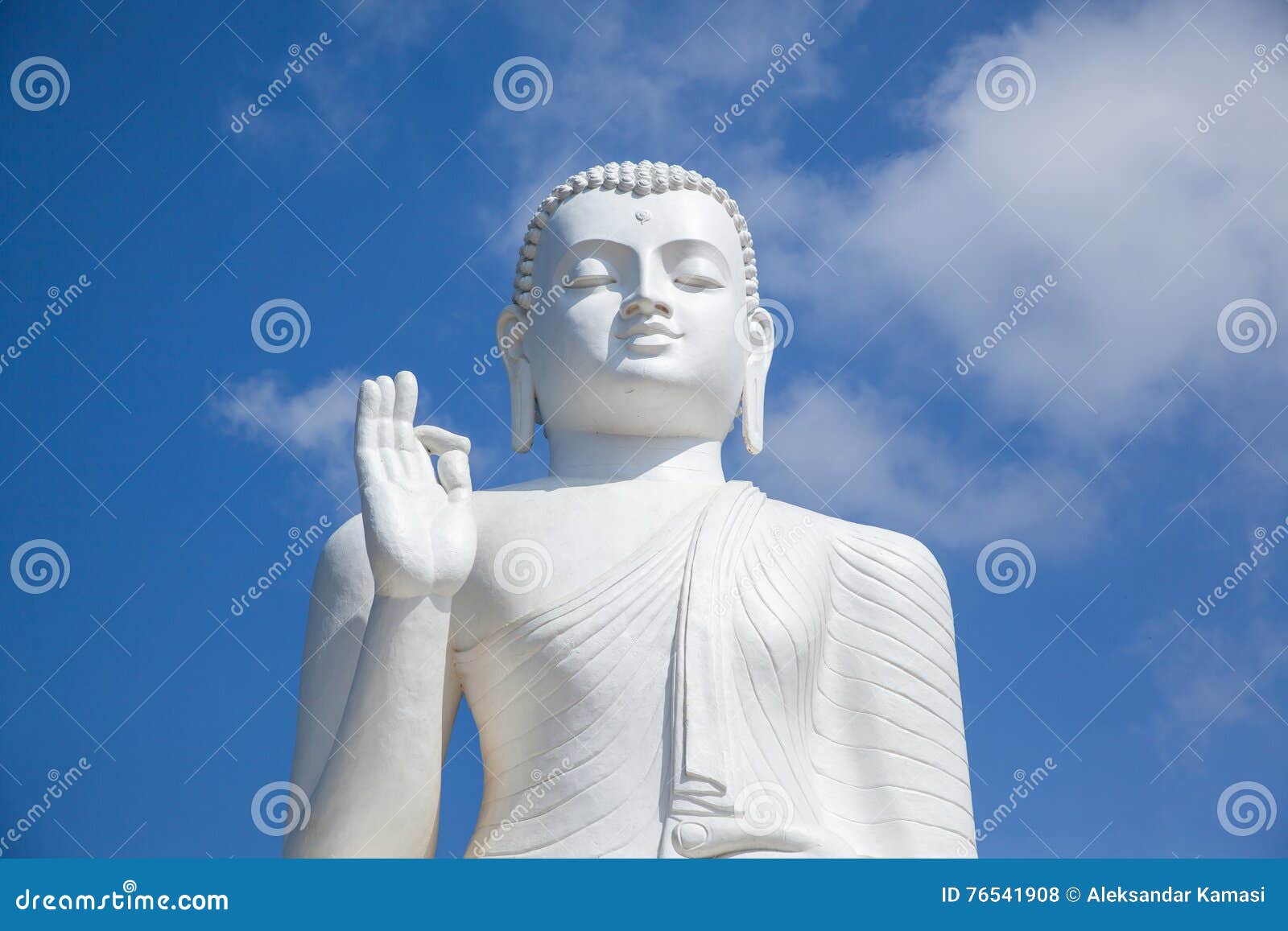 White Buddha Statue. Mihintale, Sri Lanka Stock Photo - Image of ...