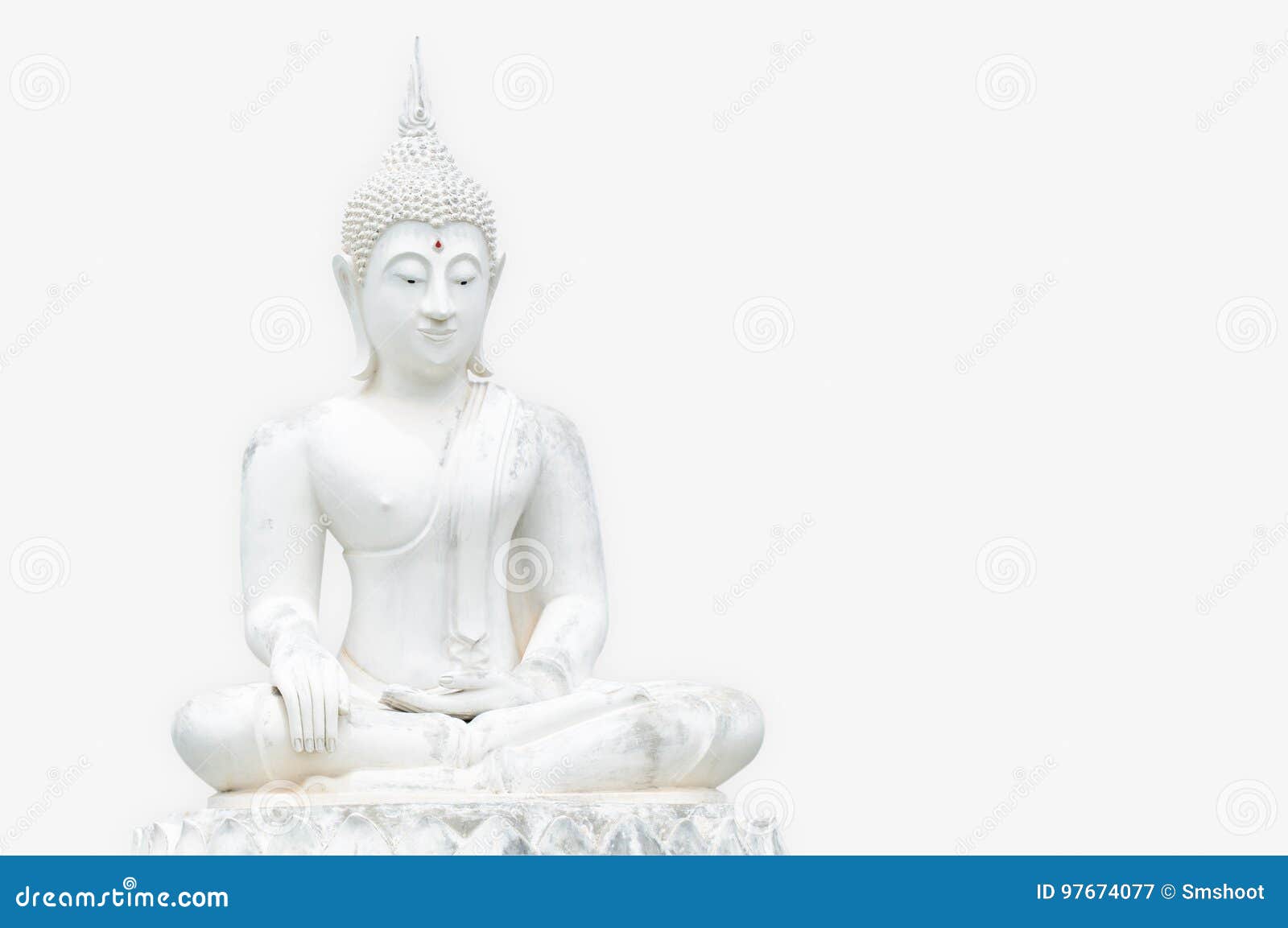 White Buddha statues stock image. Image of isolation - 97674077
