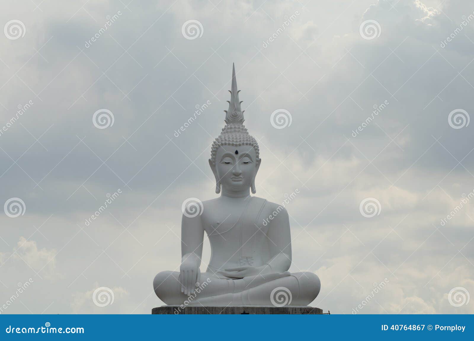 White Buddha stock image. Image of historical, peace - 40764867