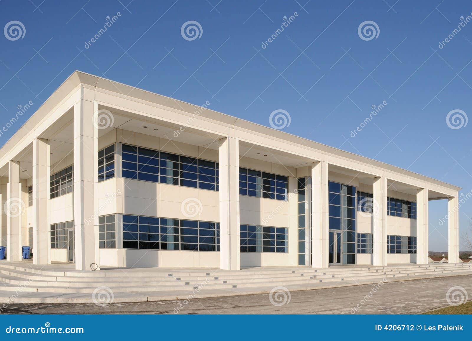 White building stock photo. Image of white, entrance, stairs - 4206712