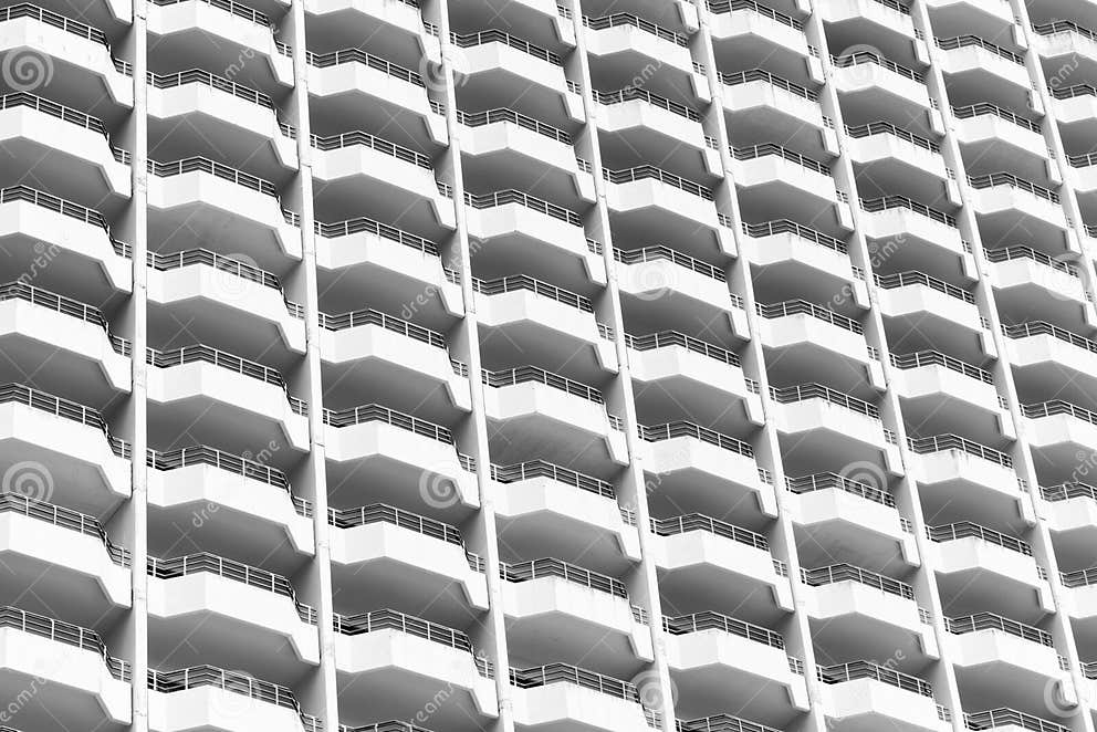 White Building with Balconies As Pattern, Window Building Textures ...