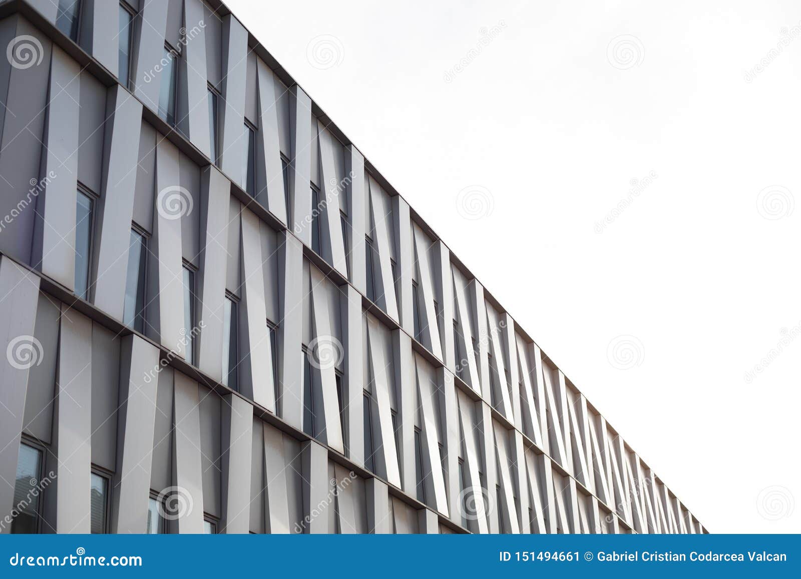 White Building Facade with Beautiful Pattern Design Diagonal Stock ...