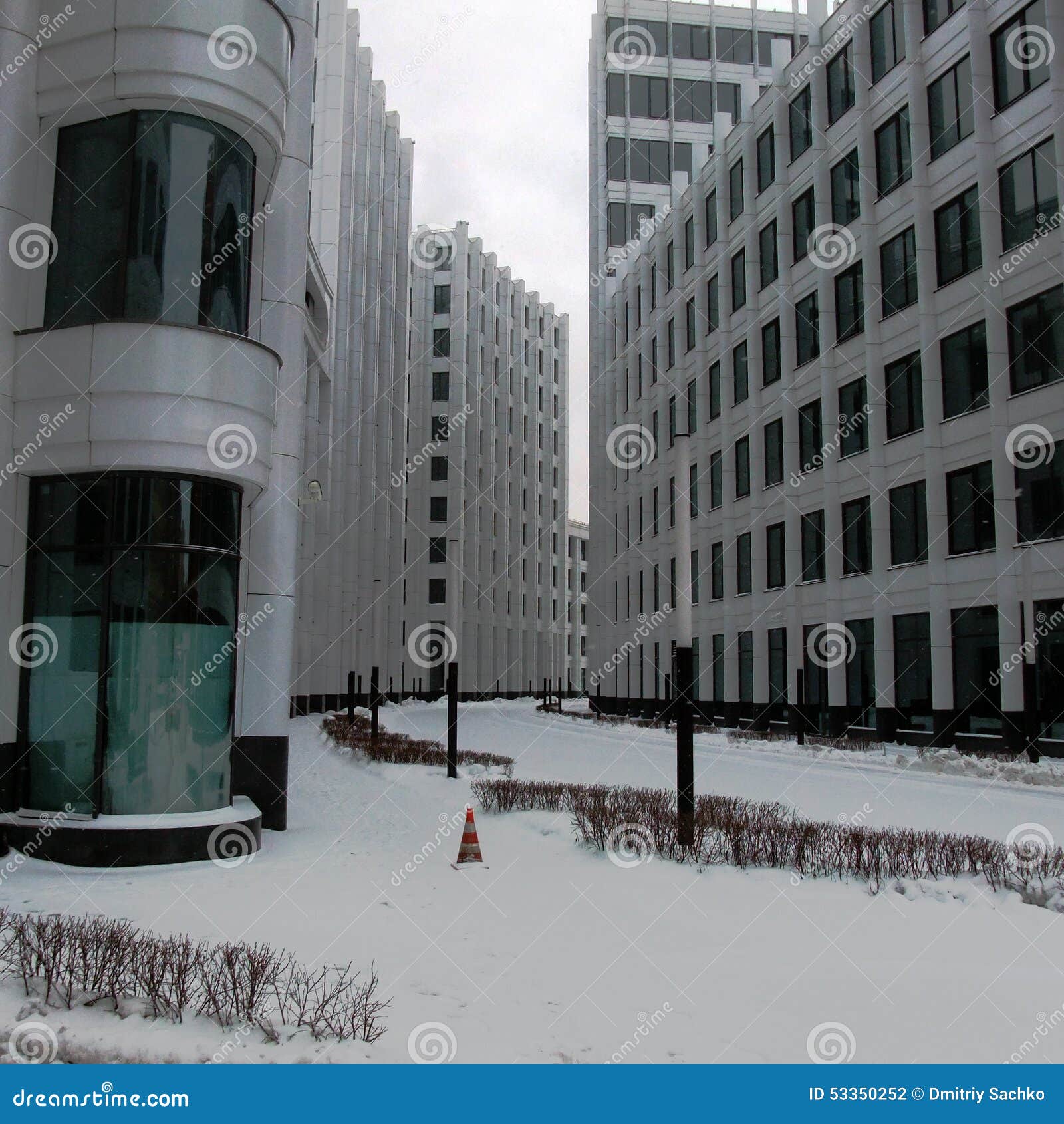 White Building on a White Background Stock Photo - Image of office ...