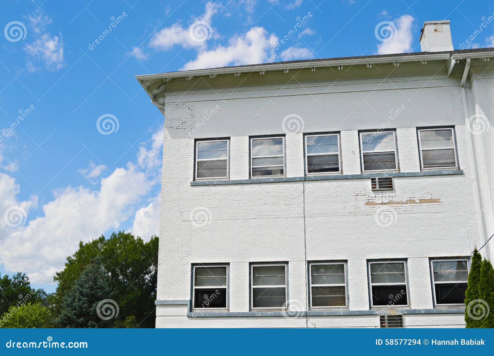 White Building with Windows Stock Photo - Image of living, house: 58577294