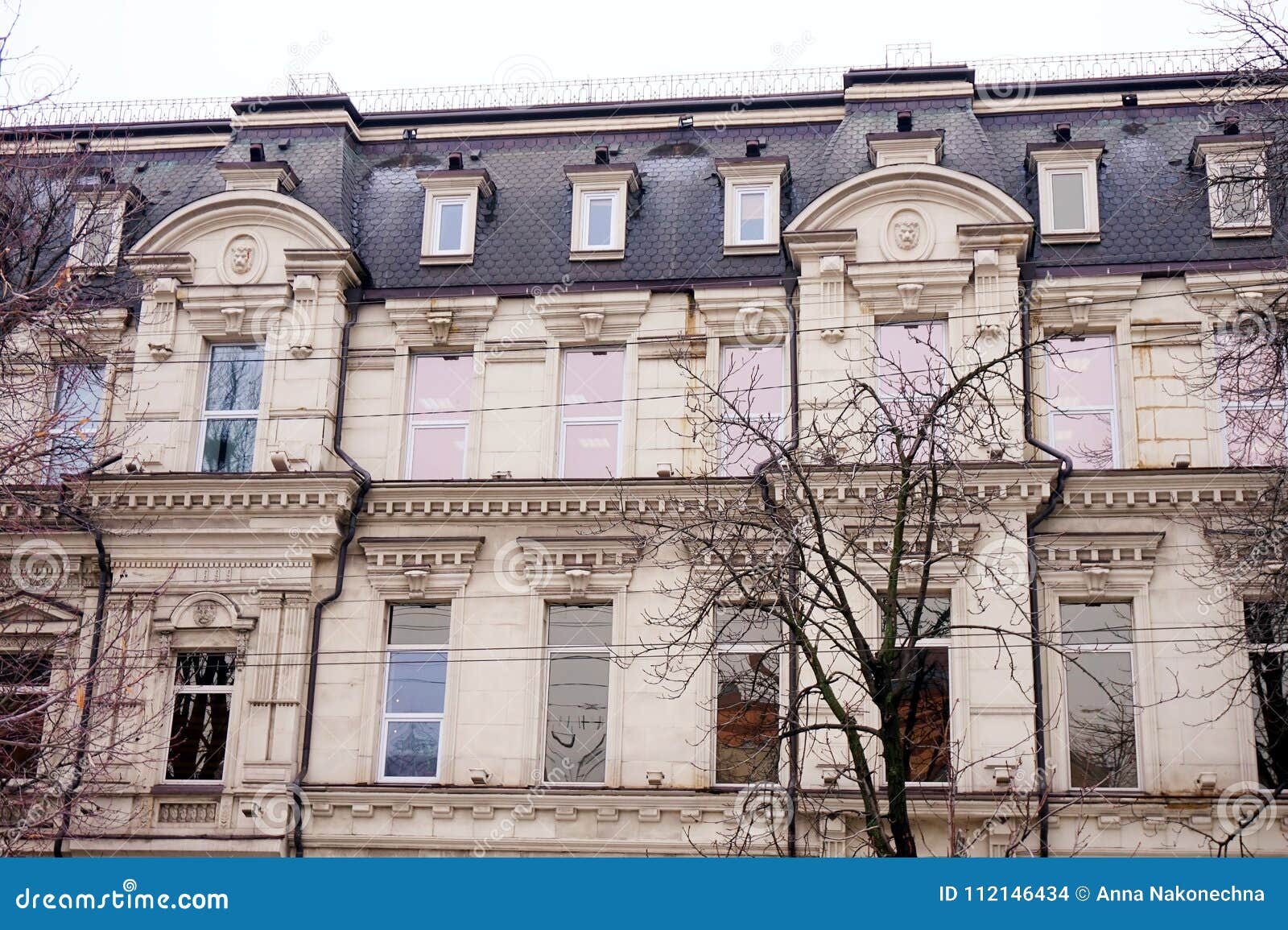 White Building with Windows Stock Photo - Image of construction ...