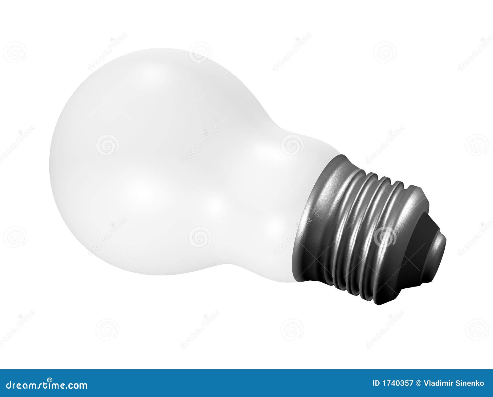 White bulb stock illustration. Illustration of think, electricity - 1740357
