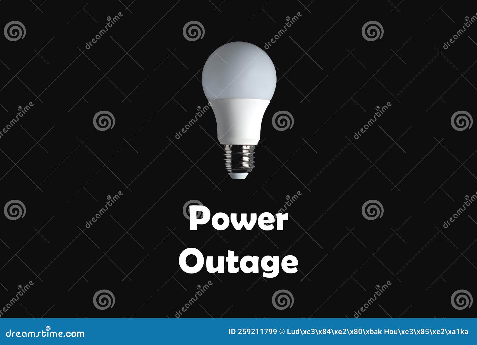 Bulb without Electricity Symbolizing Power Outage. Stock Image - Image ...