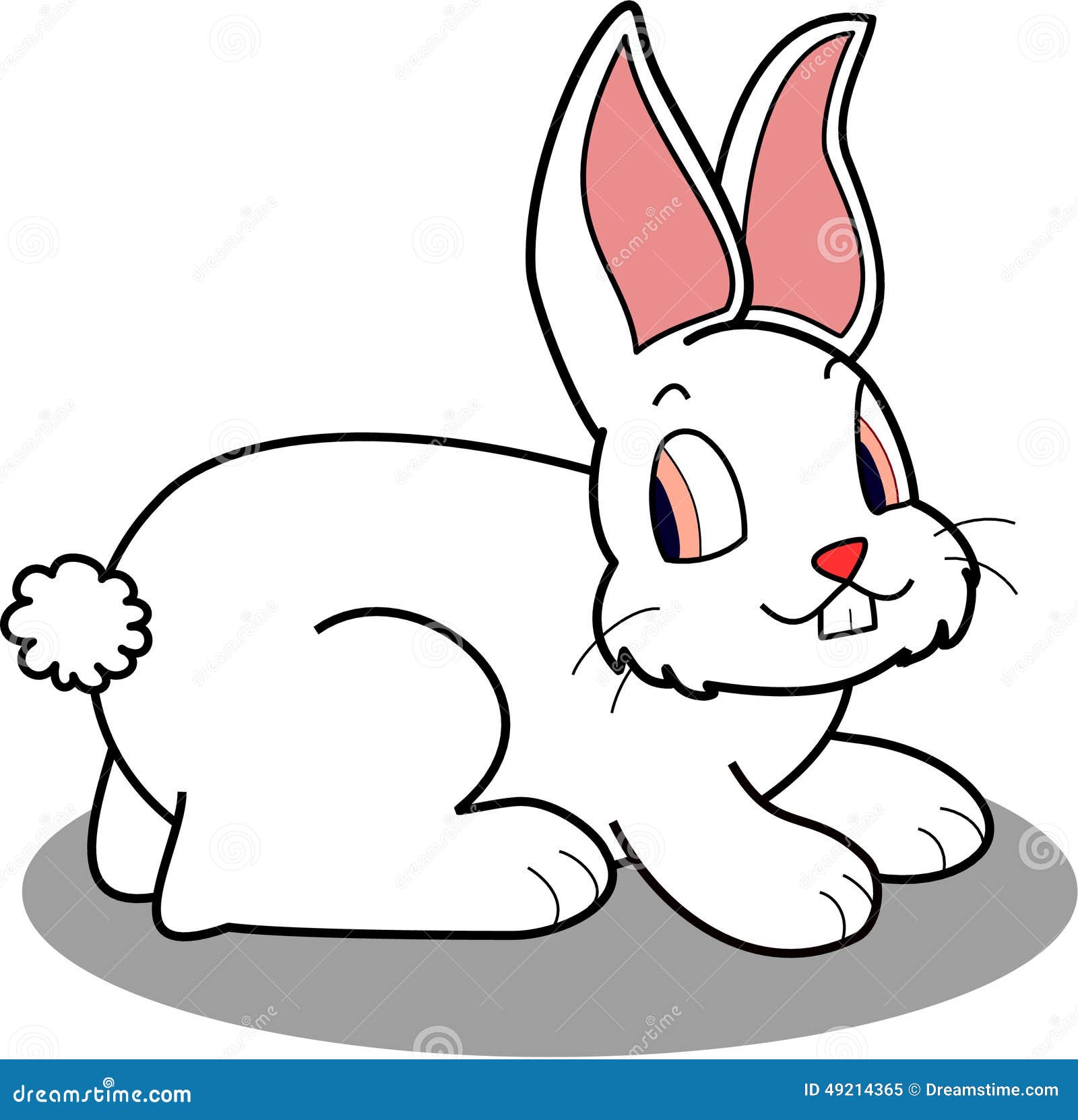 White bunny stock illustration. Illustration of rabbit - 49214365