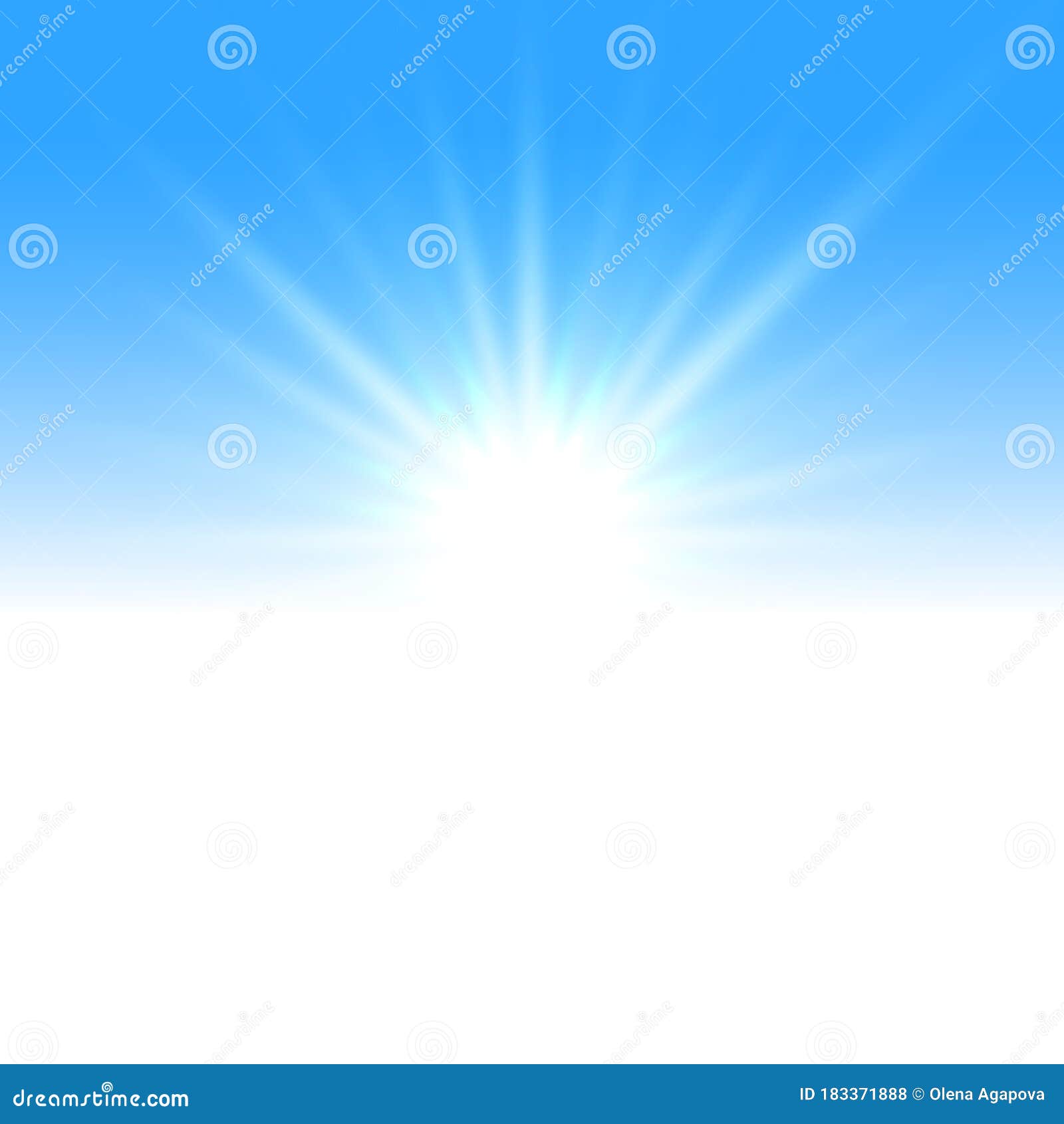 White Burst on Blue Background. White Star Glow Effect. Magic Burst for ...
