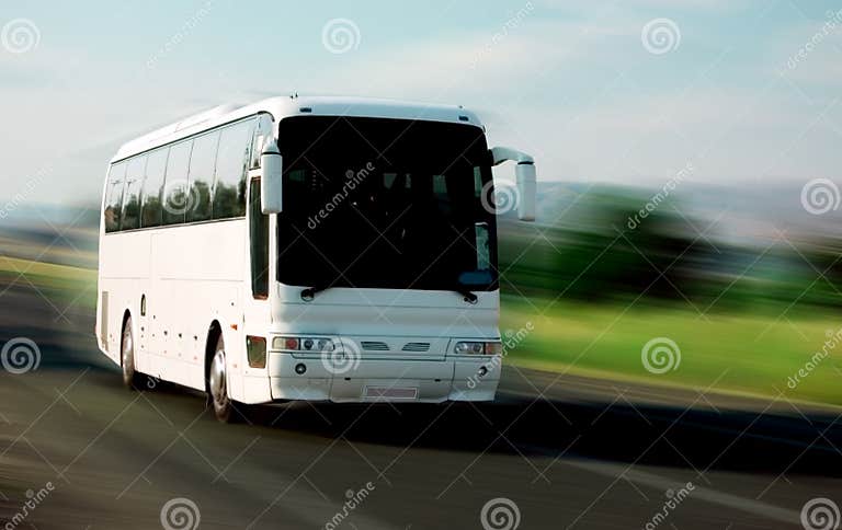 White bus stock image. Image of motion, driving, luggage - 11356089