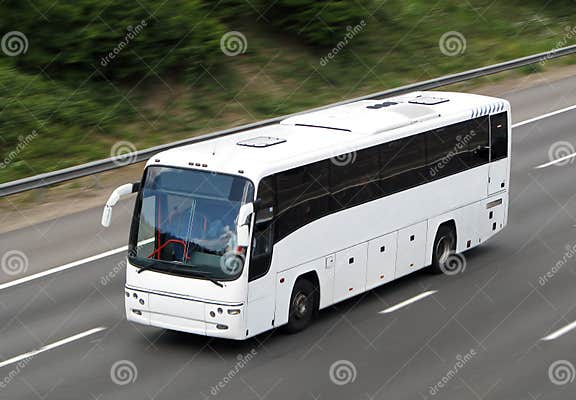 White bus stock photo. Image of passenger, speed, high - 20066256