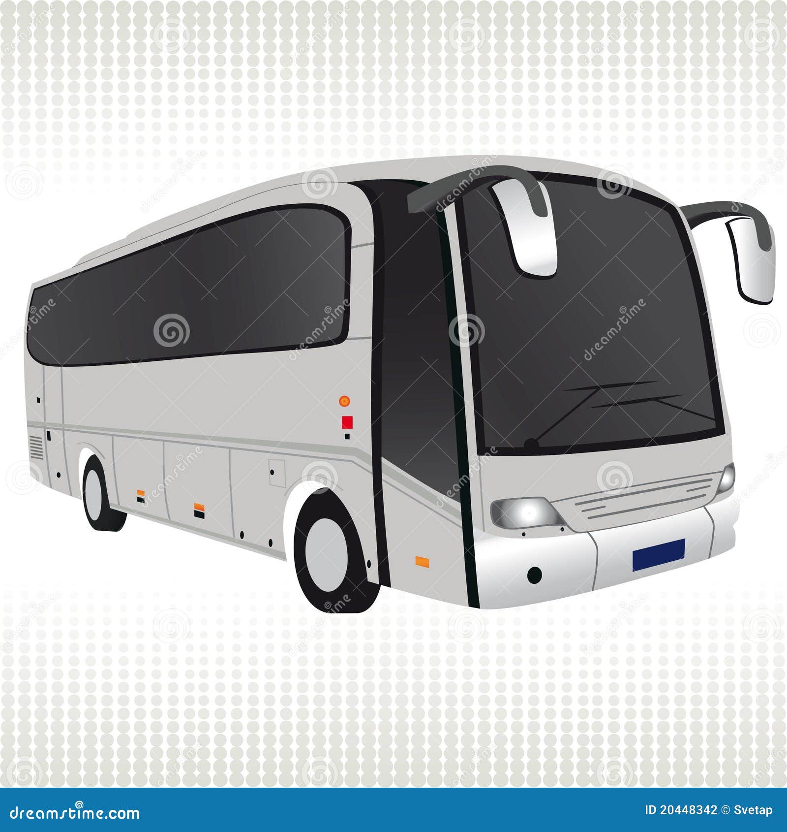 White bus. stock vector. Illustration of modern, cargo - 20448342