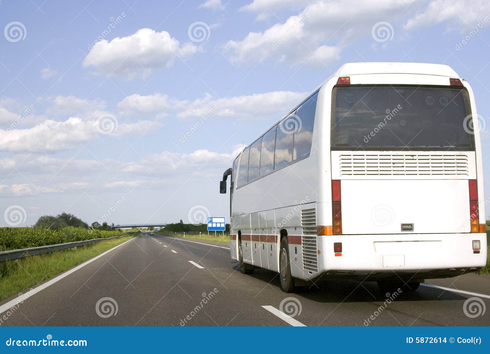 White bus stock photo. Image of hood, fast, tail, motorway - 5872614