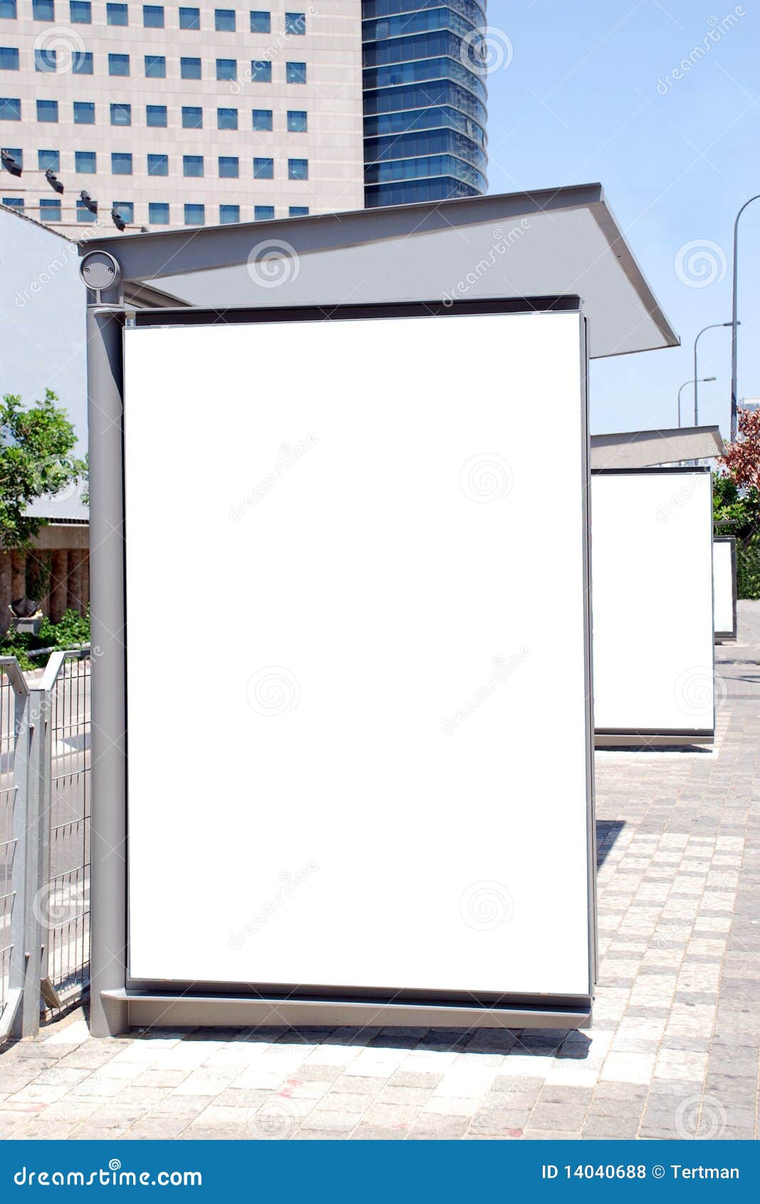 White Bus stop Sign stock photo. Image of empty, commercial - 14040688