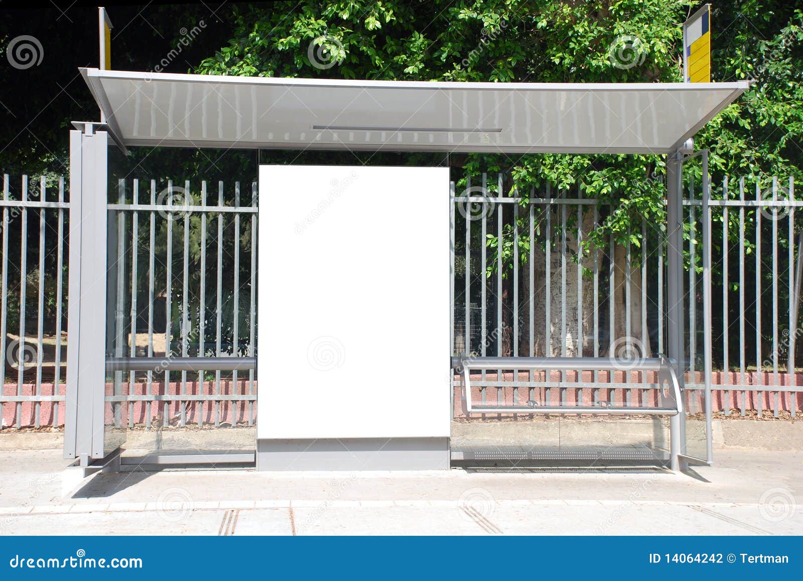 White Bus stop Sign stock photo. Image of display, background - 14064242