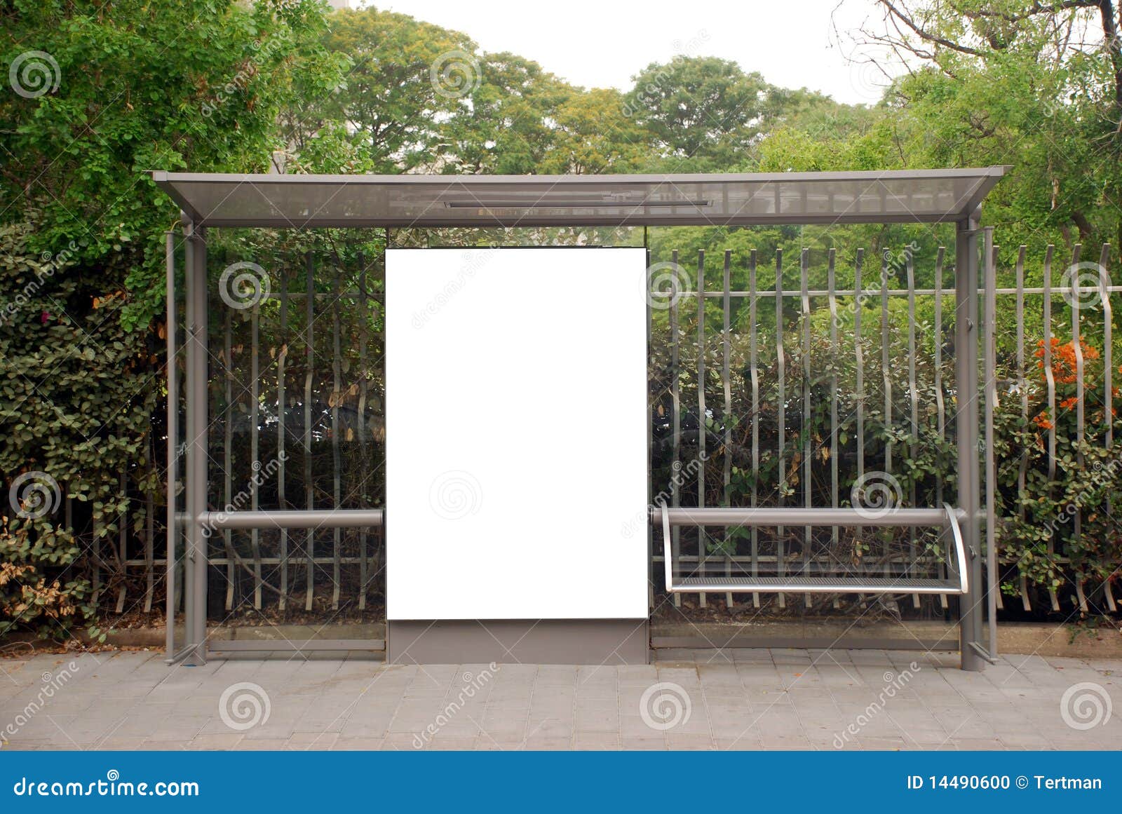 White Bus stop Sign stock photo. Image of pole, panel - 14490600