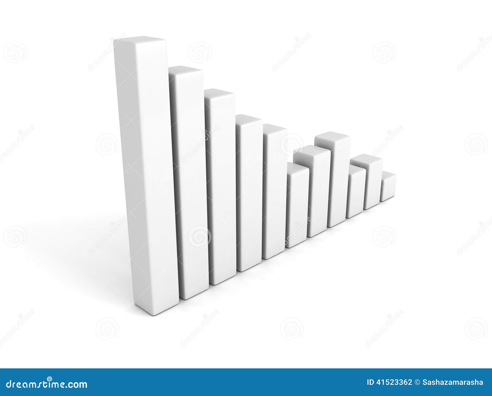 White Business Bar Graph Diagram Stock Illustration - Illustration of ...