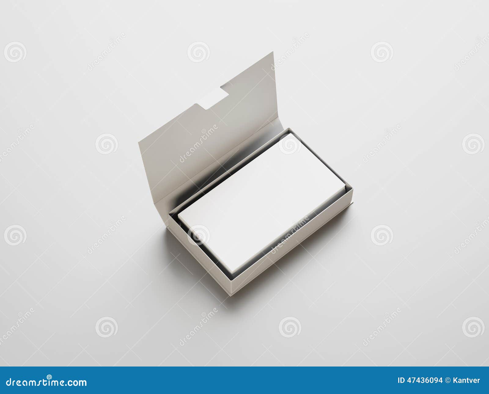 White Business Cards in the Box Stock Photo - Image of card, template ...
