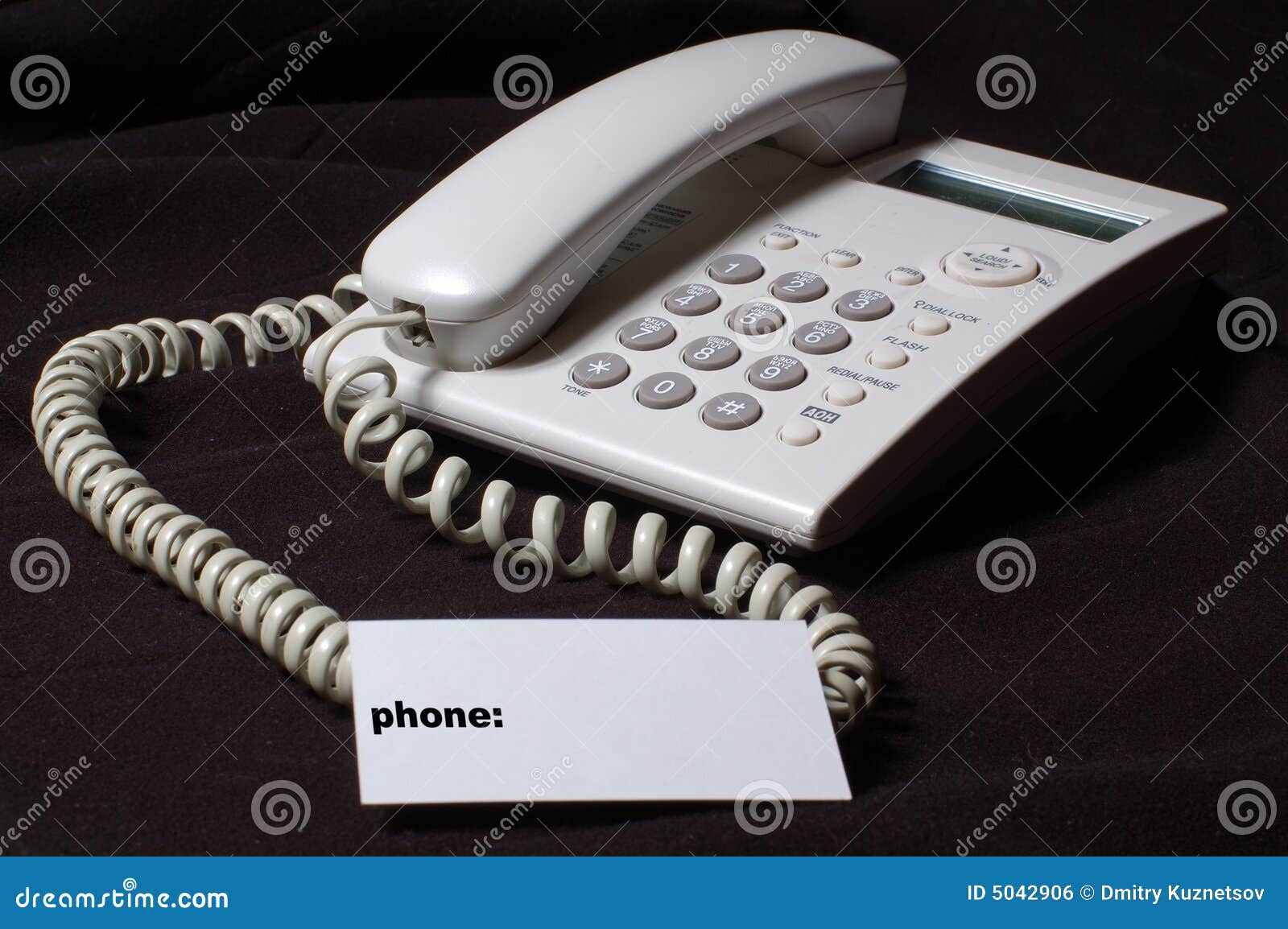 White Business Telephone on Table. Stock Photo - Image of business ...