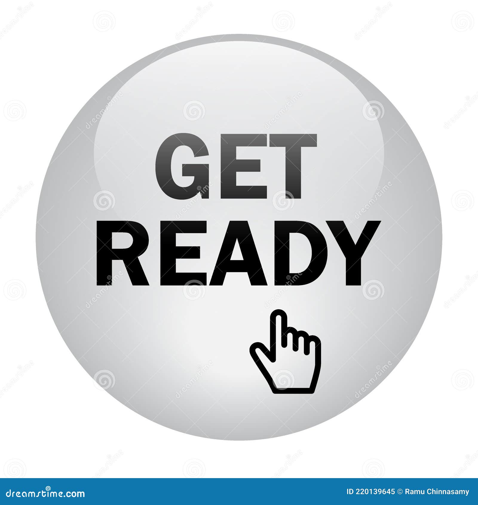 Get ready icon button stock illustration. Illustration of background ...