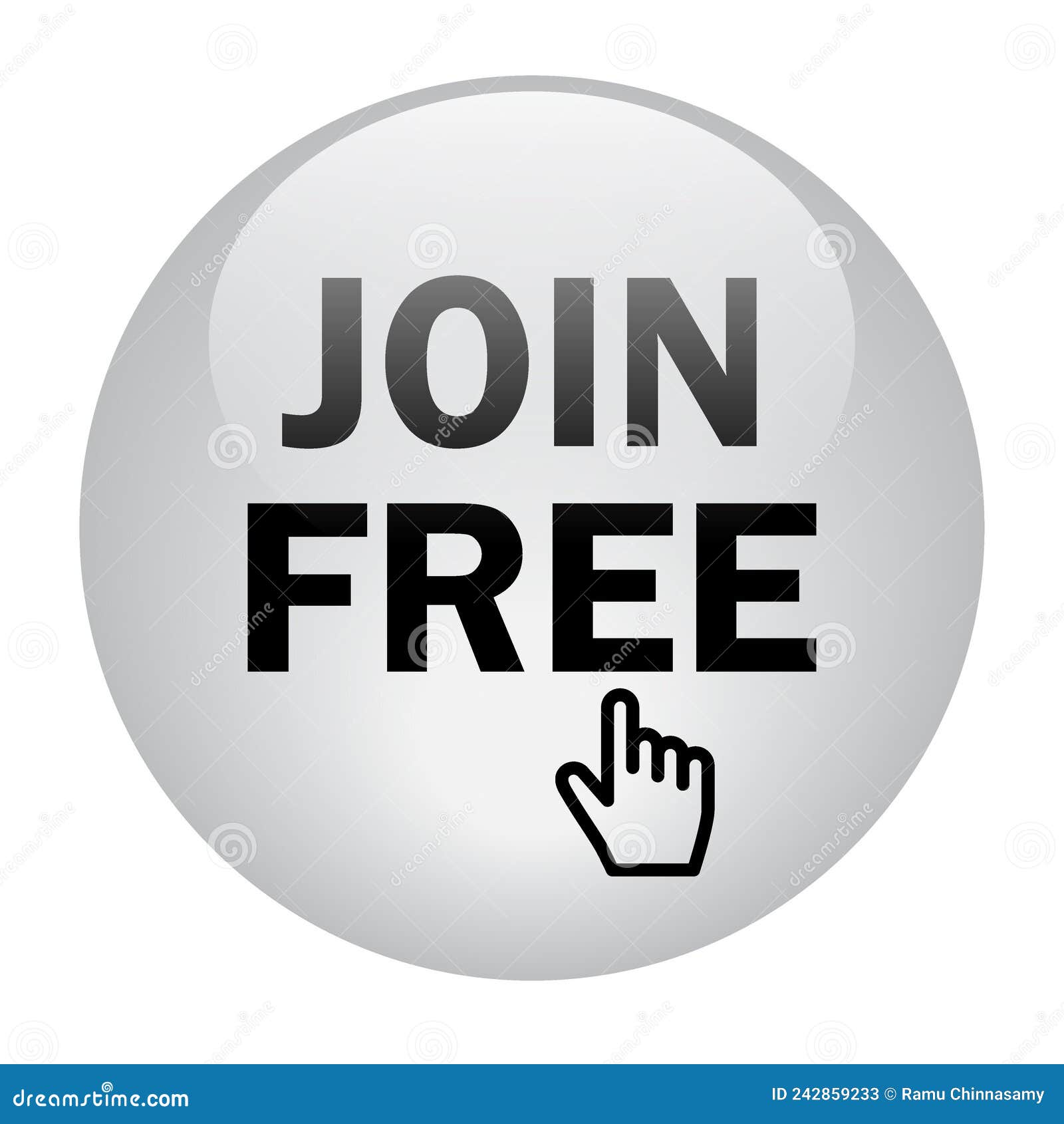 Join Free Icon Button on White Stock Illustration - Illustration of ...