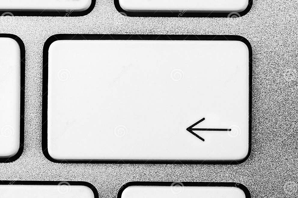 White Button Backspace Close-up Stock Photo - Image of arrow, computer ...