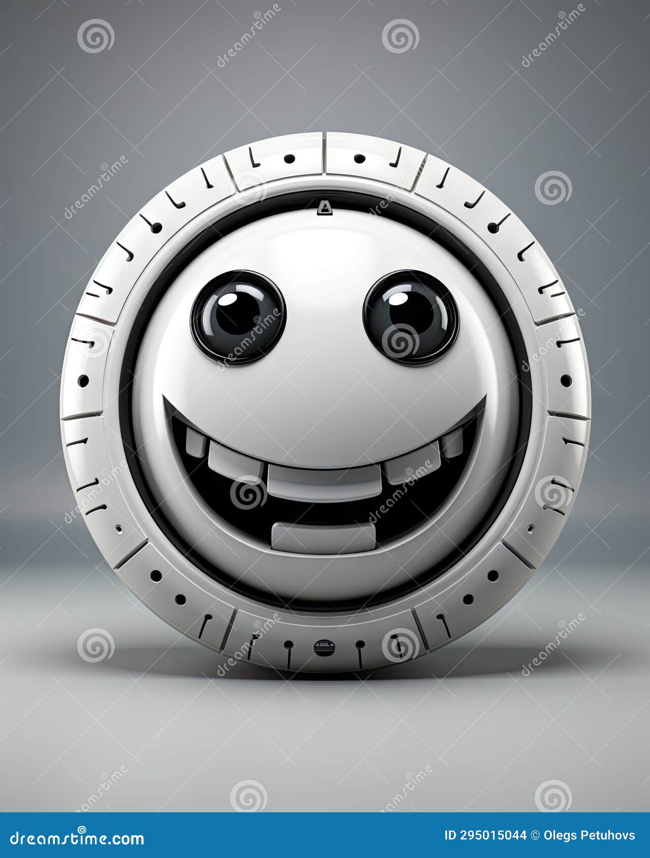 A White Button with a Smiley Face on it S Face. Generative Ai Stock ...