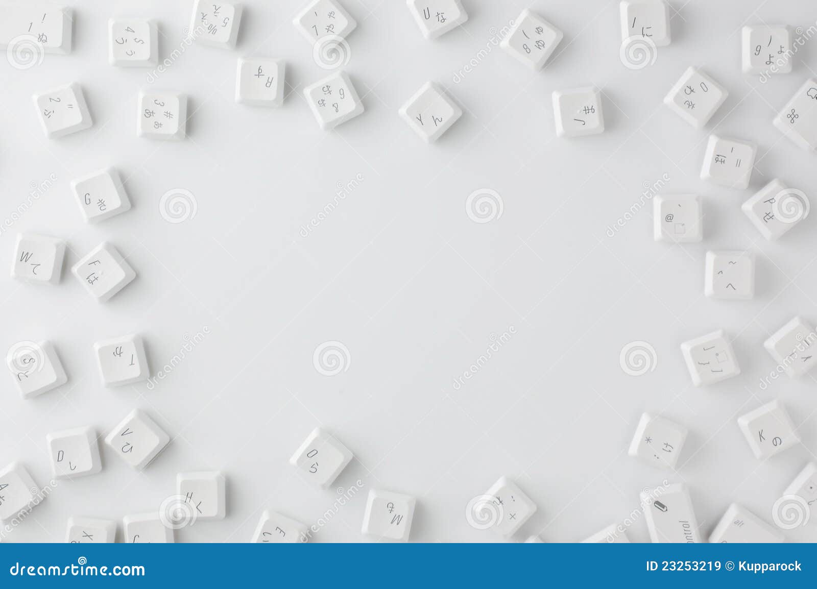 White buttons of keyboard stock image. Image of personal - 23253219