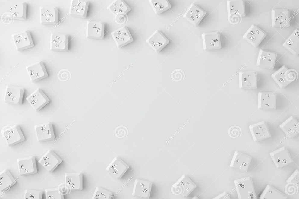 White buttons of keyboard stock image. Image of personal - 23253219