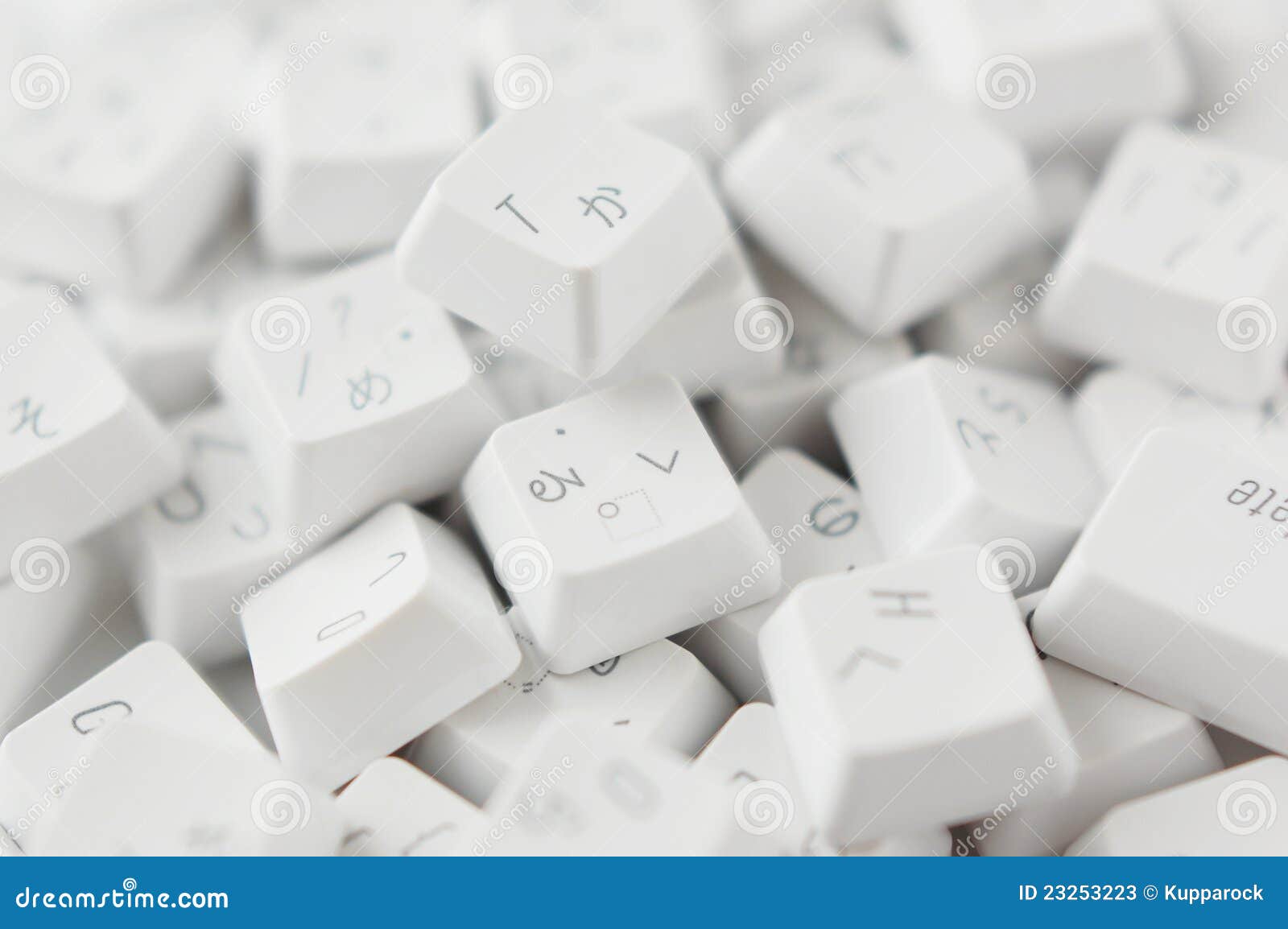 White buttons of keyboard stock image. Image of business - 23253223