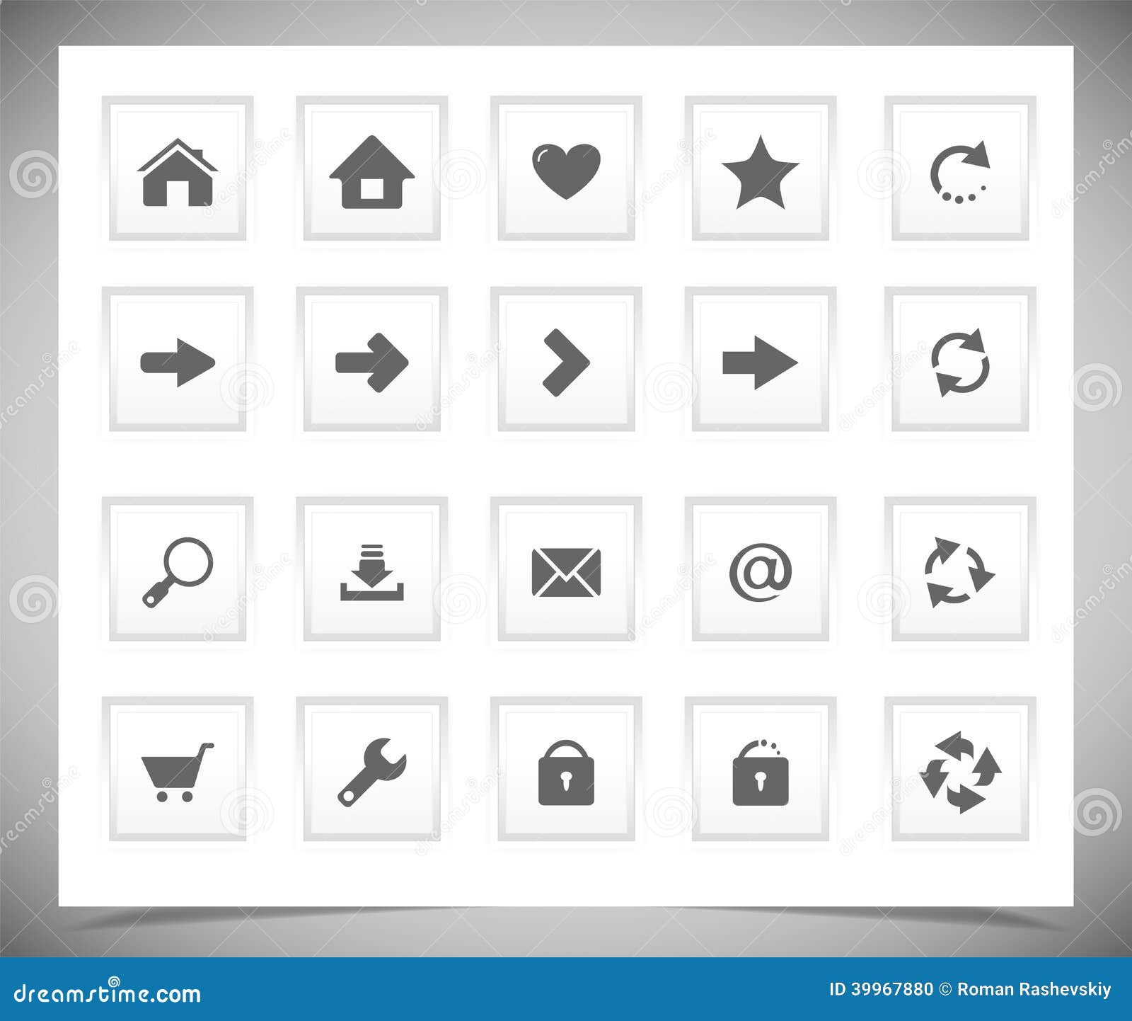 White buttons for web stock illustration. Illustration of main - 39967880