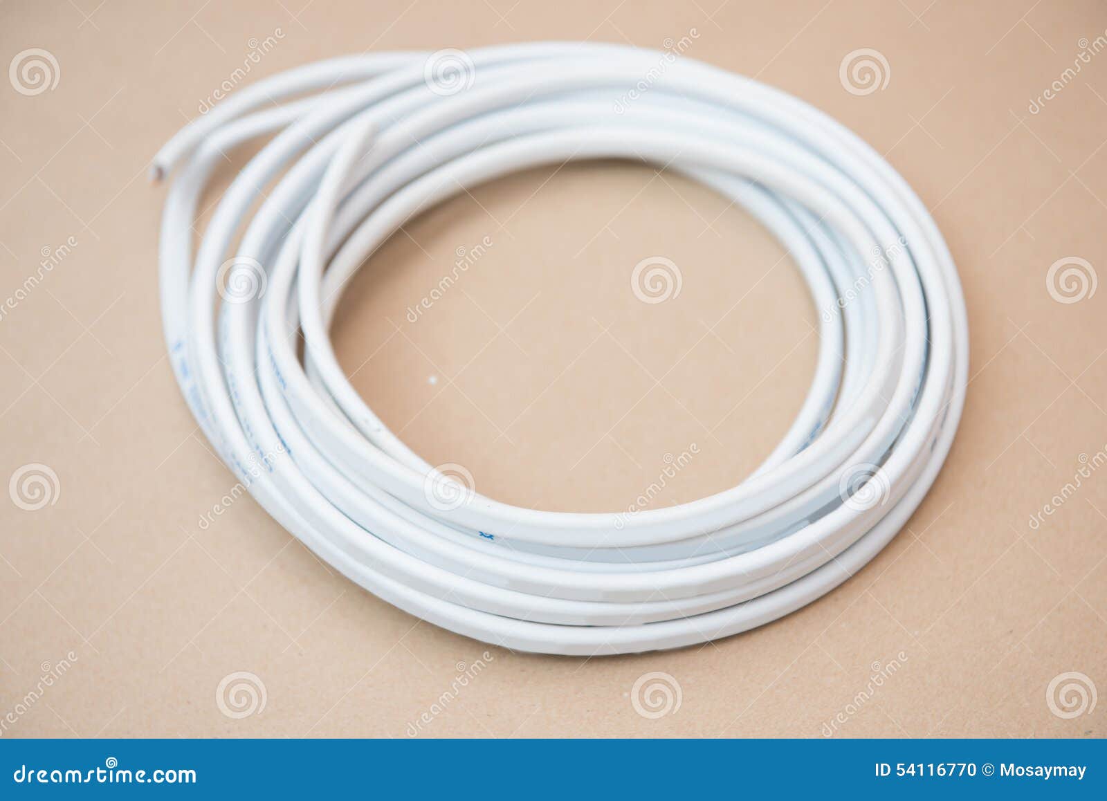White Cable for Electricity Stock Photo - Image of cable, fireguard ...