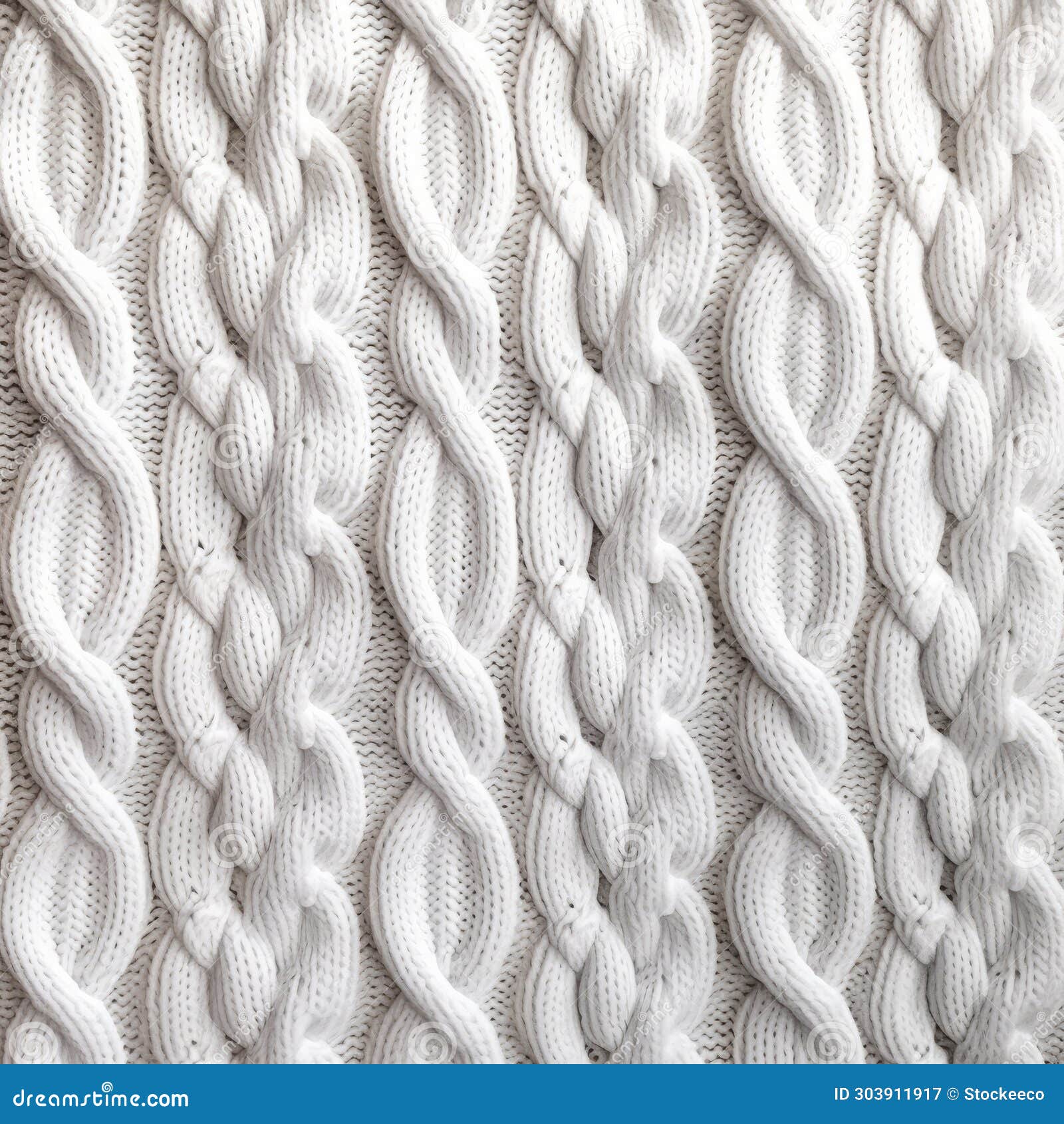 White Cable Knit Texture Background: Organic Sculpting in Monochromatic ...
