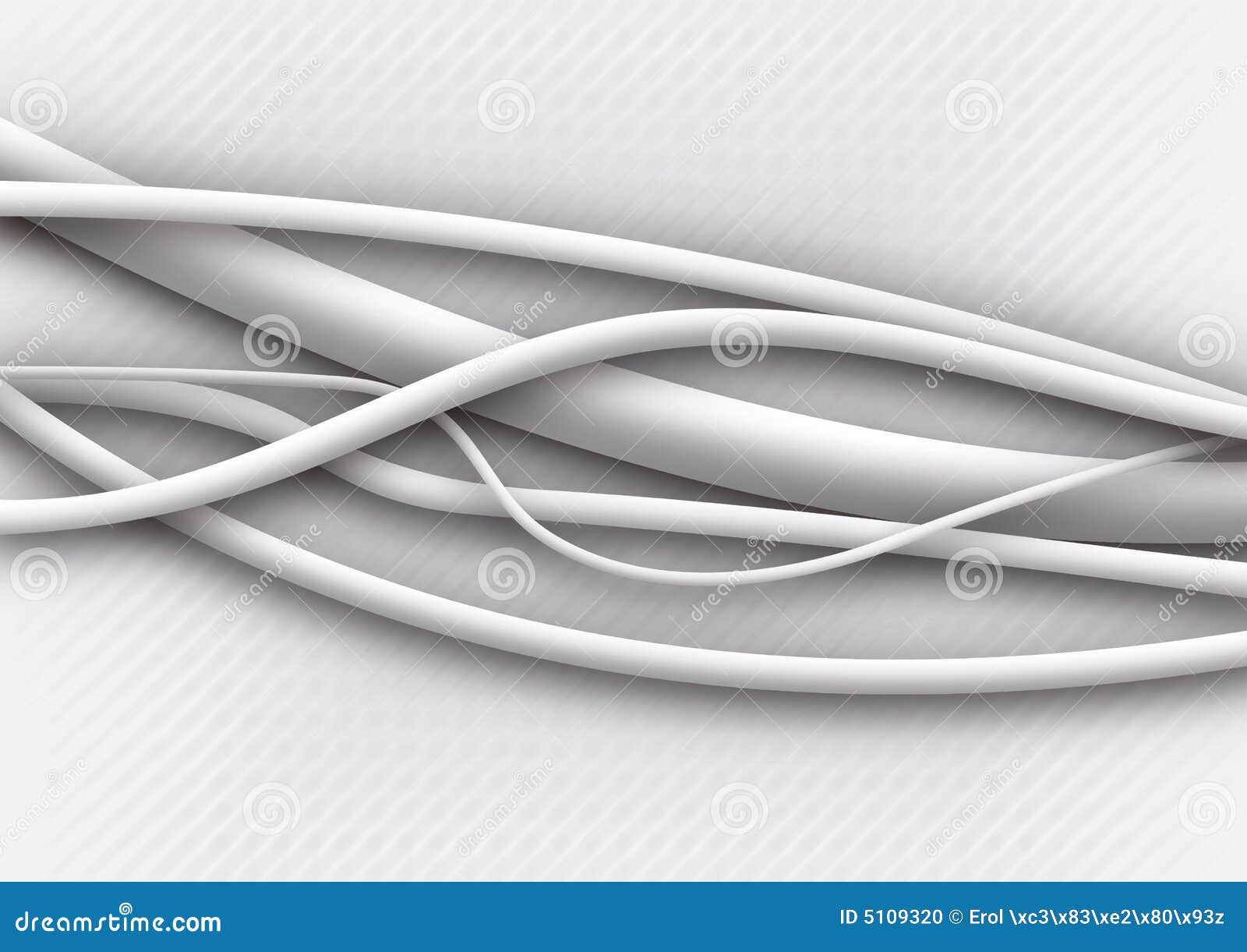 White cables stock illustration. Illustration of steel - 5109320