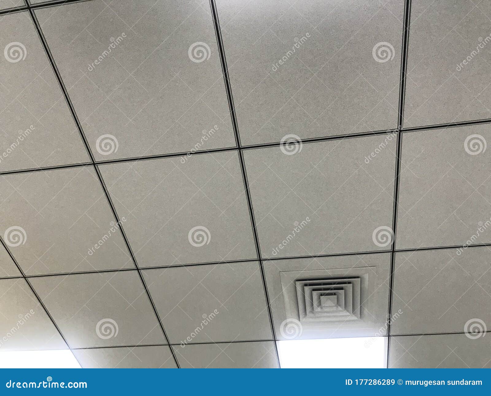 White Calcium Silicate Square Grid Suspended False Ceiling Work for an ...
