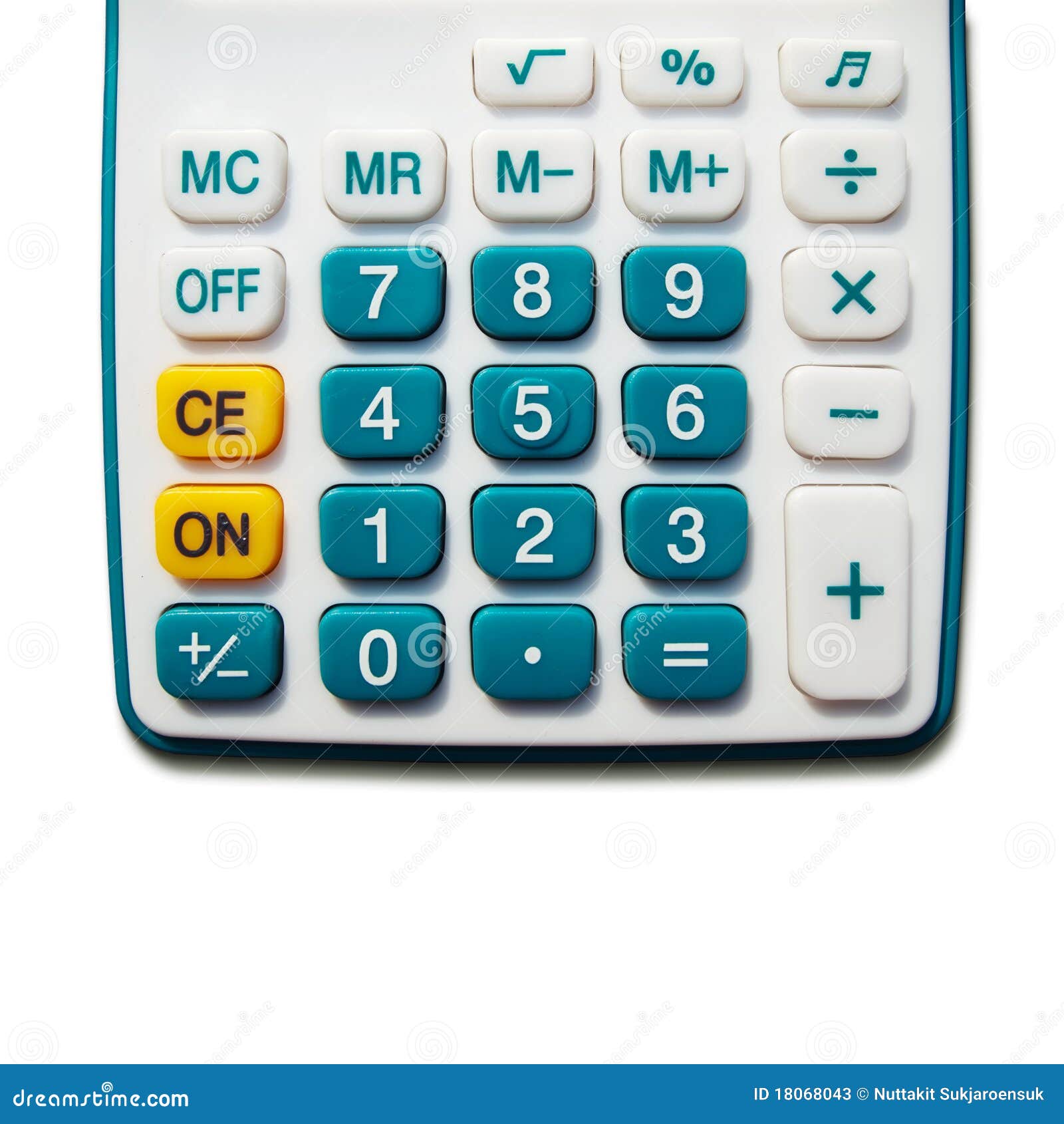 White Calculator Green Button Stock Image - Image of calculator, modern ...