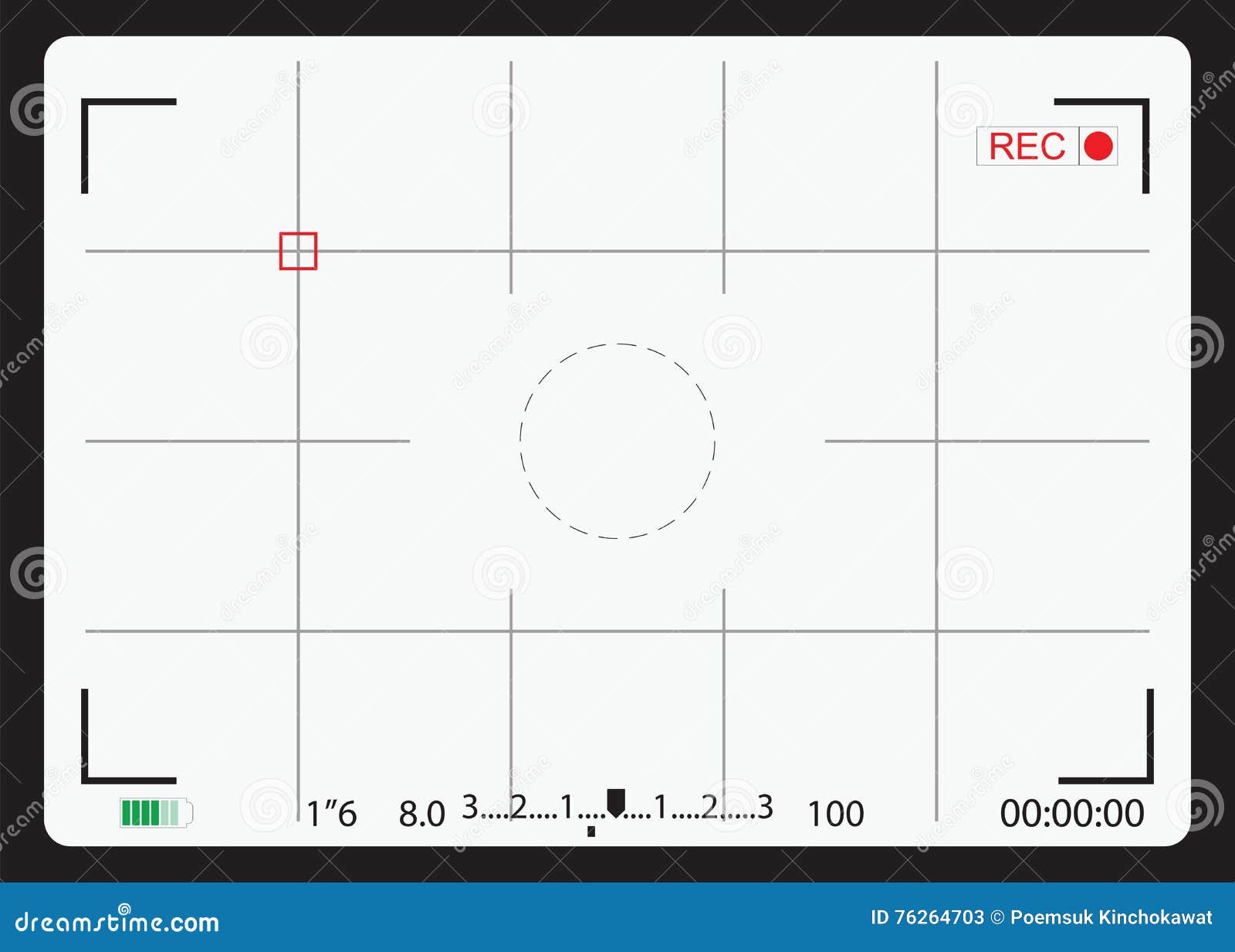 White Camera Focusing Screen. Stock Vector - Illustration of battery ...