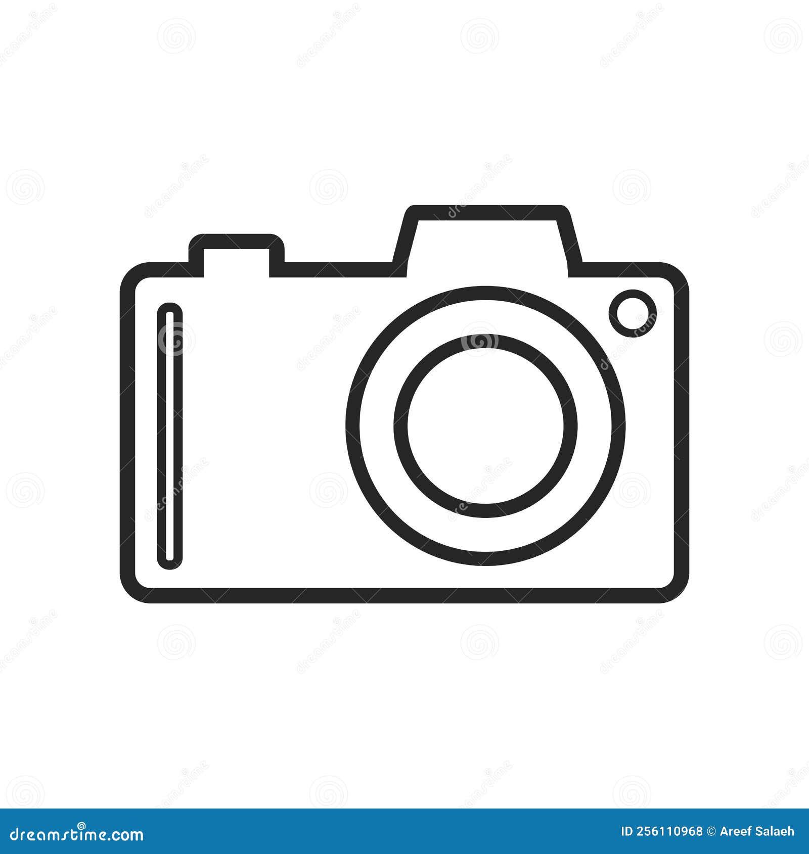 White Camera Icon Flat Style Isolated on White Background. Stock Vector - Illustration of flat ...