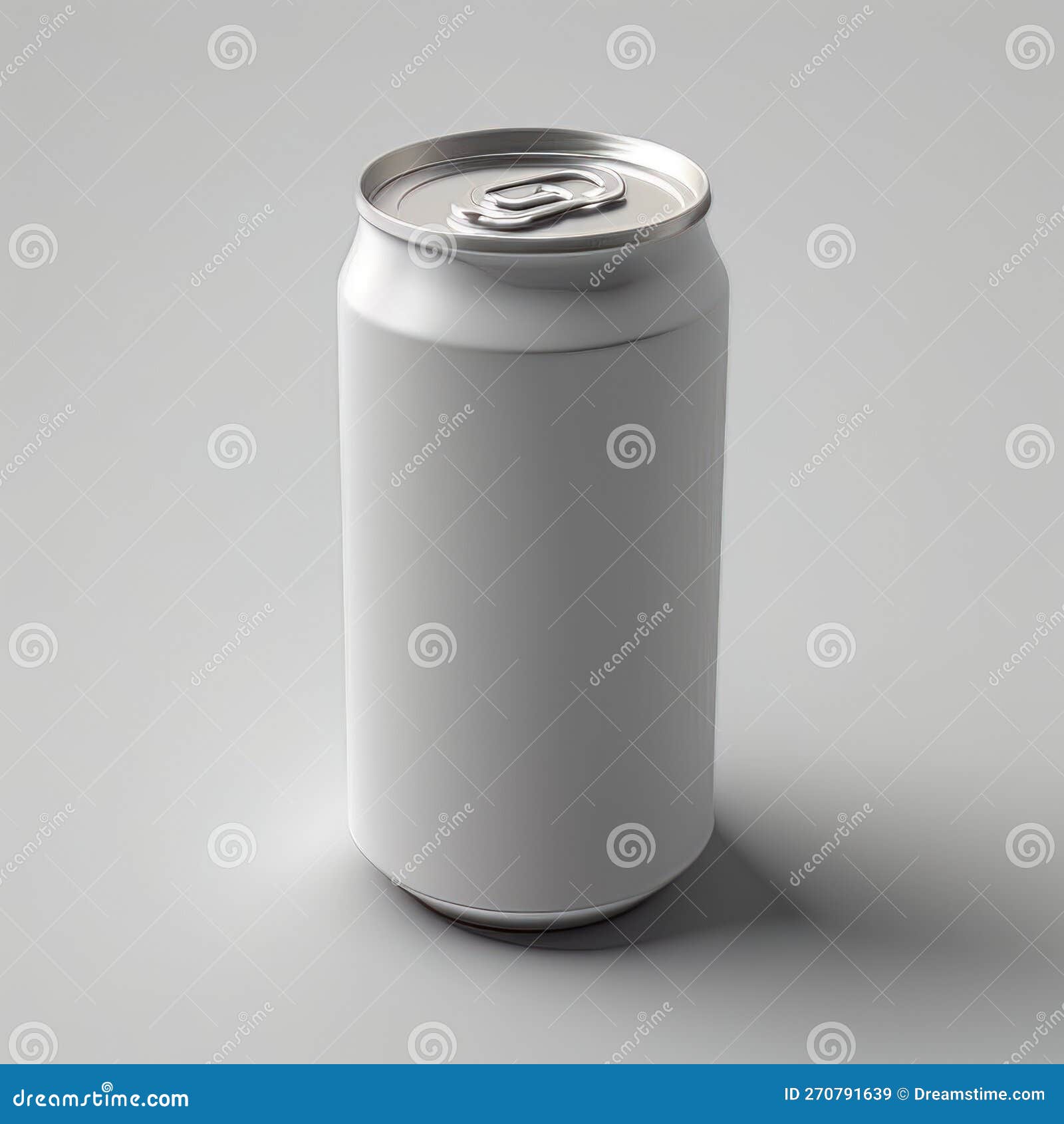 White Can with Blank Space for Mockup Stock Illustration - Illustration ...