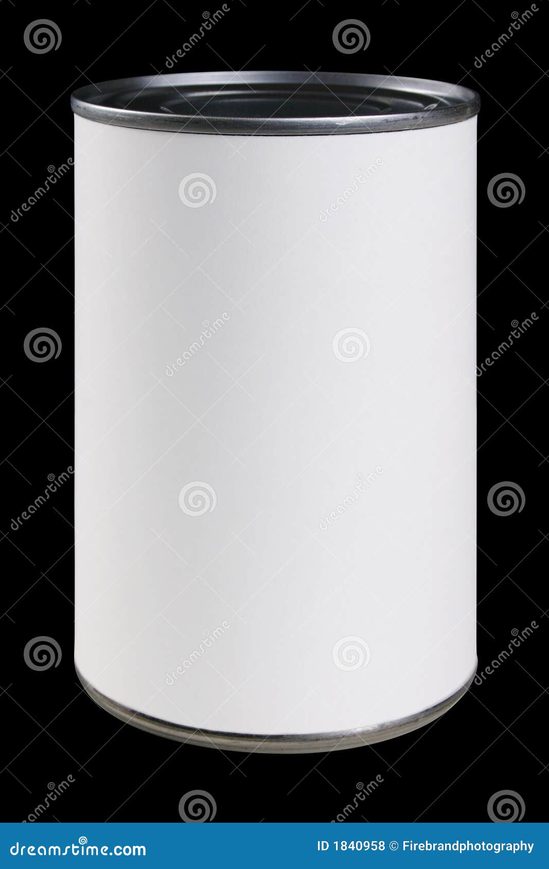 White Can Label with Clipping Path Stock Photo - Image of isolated ...