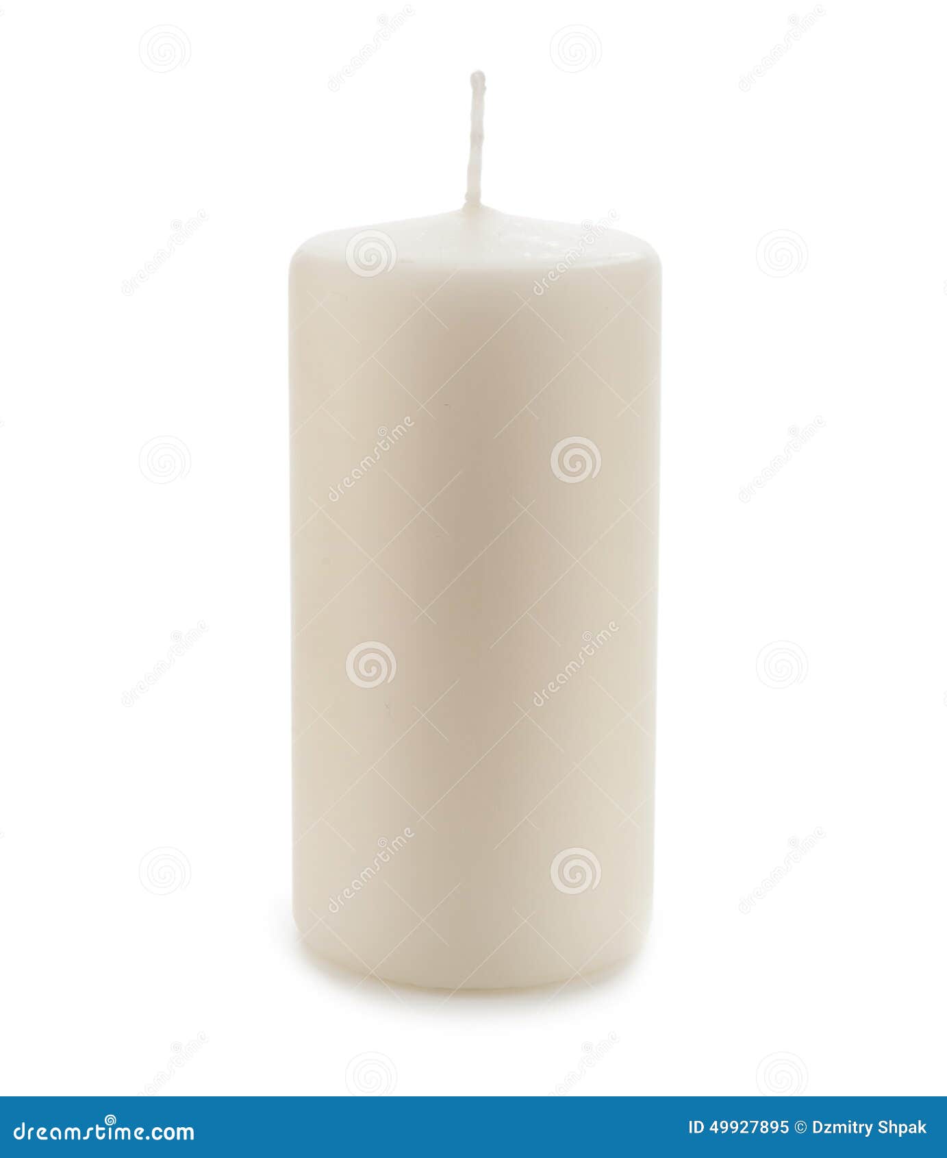 White Candle Isolated on White Background Stock Image - Image of ...